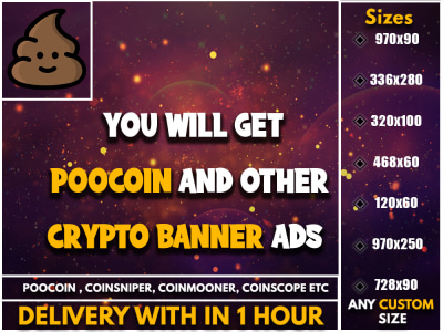 Poocoin Animated banners and any Crypto Animated banners | Upwork