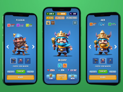 A creative 2d game graphics and UI with Figma | Upwork