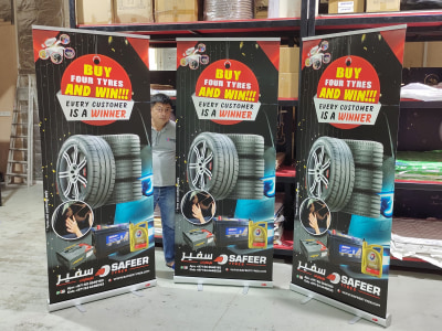 Create Roll-Up, Pop-Up, Flex and other outdoor printing designs | Upwork