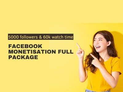 5000 organic Facebook followers & 60k watch time for monetisation | Upwork