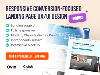 Responsive Conversion-Focused Landing Page UX/UI Design + Bonus | Upwork