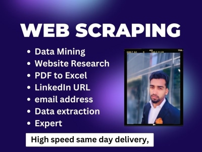 Web scraping, data mining, and data extraction on any website | Upwork