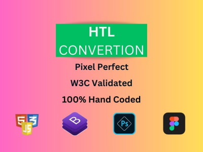 Convert psd to html figma to html responsive web template | Upwork