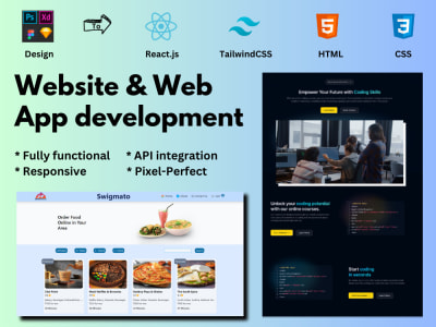 Convert psd to react or figma to react or next js using tailwind css | Upwork