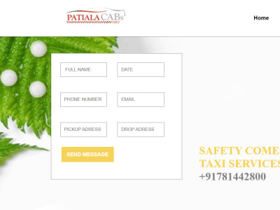 A Taxi Service website with image slide effect | Upwork