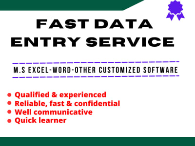 Fast data entry, copy paste job, manual typing, any file to Word or Excel | Upwork