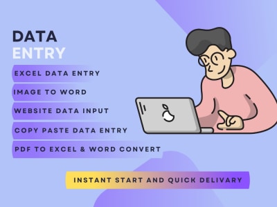 Fast data entry, manual typing, converting PDF to Word and Excel | Upwork