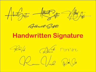 Handwritten digital cursive autograph signature designs | Upwork
