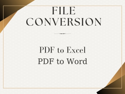 PDF to Excel /Word conversion | Upwork