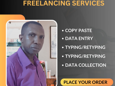 Data entry, data collection, typing retyping, and copying. | Upwork