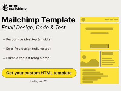Responsive Mailchimp email template (designed, coded & tested) | Upwork
