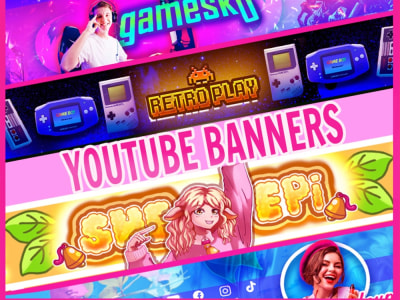 A creative banner design to highlight your youtube channel. | Upwork