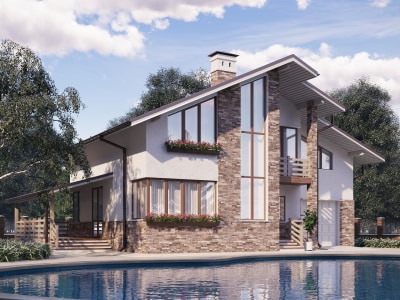 3d visualization of a house with surroundings. | Upwork