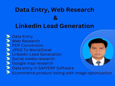 Data Entry, Web Research & Linkedin Lead Generation | Upwork