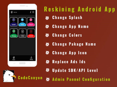 Reskin redesign modify android app codecanyon source code | Upwork