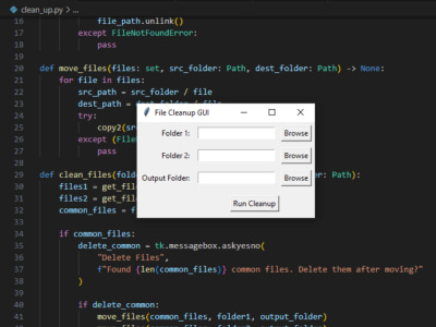 "Python Script: Compare and Move Duplicate Files Between Two Folders ...