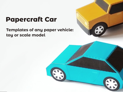 Template of papercraft car PDF / SVG | Upwork