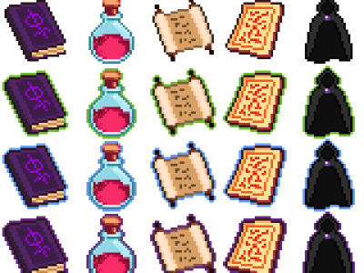A fantastic set of pixel art items | Upwork