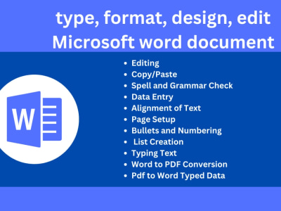 Professional typing, formatting, design, and editing for your Ms Word ...