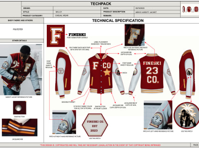 A detailed tech pack for making sample | Upwork