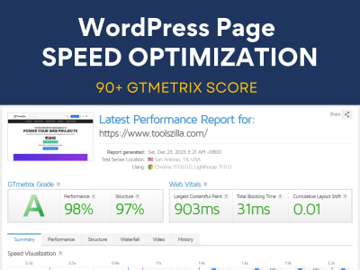 WordPress Page Speed Optimization (90%+ score Guaranteed) | Upwork