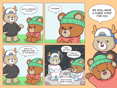 Get a unique and cool cartoon comic strip | Upwork