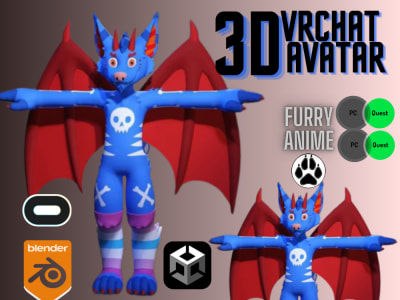 A well rigged and custom avatar for vrchat and avatar for streaming ...
