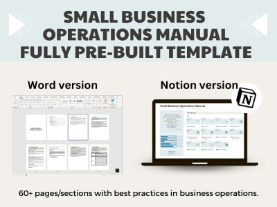 A business operations manual template on Word or Notion | Upwork
