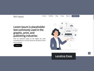 Landing page built with next.js | Upwork
