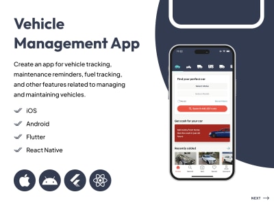 An exceptional vehicle management app using Android/iOS | Upwork