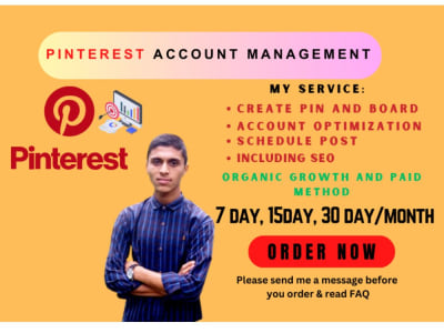 A professionally created outstanding Pinterest pins and board with SEO ...