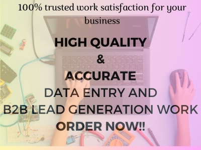A fantastic Data Entry and Lead Generation specialist | Upwork