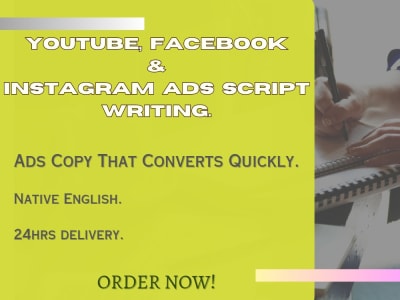 A high converting and compliant Facebook, Instagram or YouTube Ads Copy ...