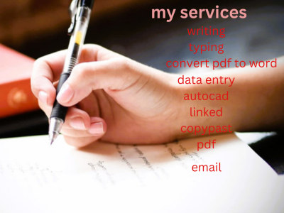 Professional writing & typing any document | Upwork