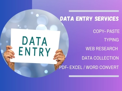 Data entry, typing, copy paste, web research | Upwork