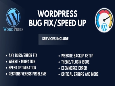 WordPress Bug Fixes, Responsive issue or CSS issue and speed optimization | Upwork