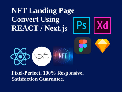 NFT Landing Page Tailwind CSS HTML CSS ReactJS NextJS | Upwork