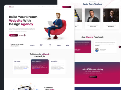 Website UI UX mockup, Homepage, landing page UI UX in Figma | Upwork