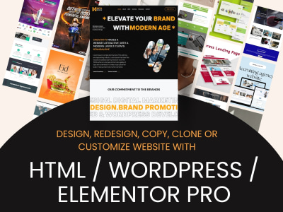 Design redesign or clone of a modern business website with HTML ...