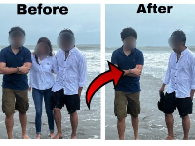 To remove unwanted people or objects from your precious pictures! | Upwork