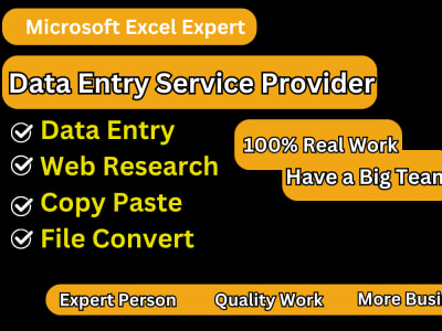 Exact and precise data entry, copy-paste, file conversion, manual typing | Upwork