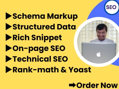 Schema markup, structured data, rich snippet, on-page SEO for your website | Upwork