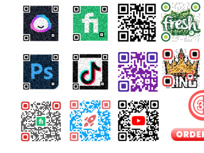 A custom qr code with a logo designed in just 30 minutes | Upwork