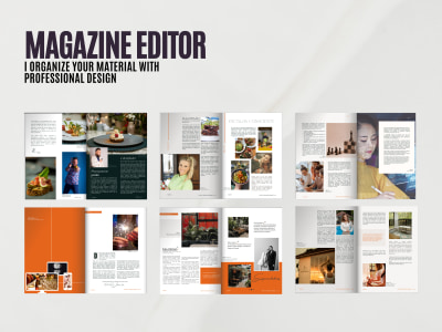 Magazine editor: I organize your material with professional design | Upwork