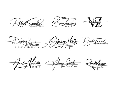 Modern signature, handwritten, scripted, handwriting, cursive logo ...