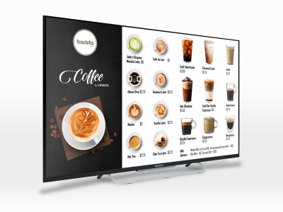 A digital menu board design for restaurants. | Upwork