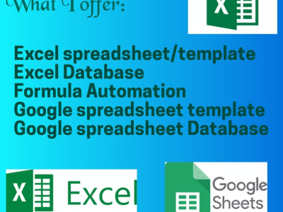 A fantastic automated excel template/spreadsheet | Upwork