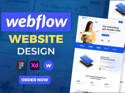 Webflow Expert | Webflow website Figma or PSD design | redesign website ...
