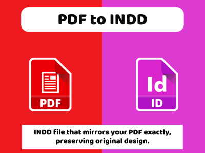 An INDD file that mirrors your PDF exactly, preserving original design ...