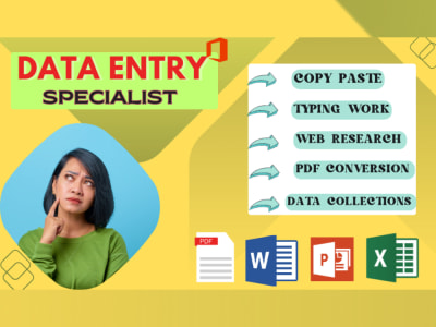Data entry, web research, typing and copy paste | Upwork